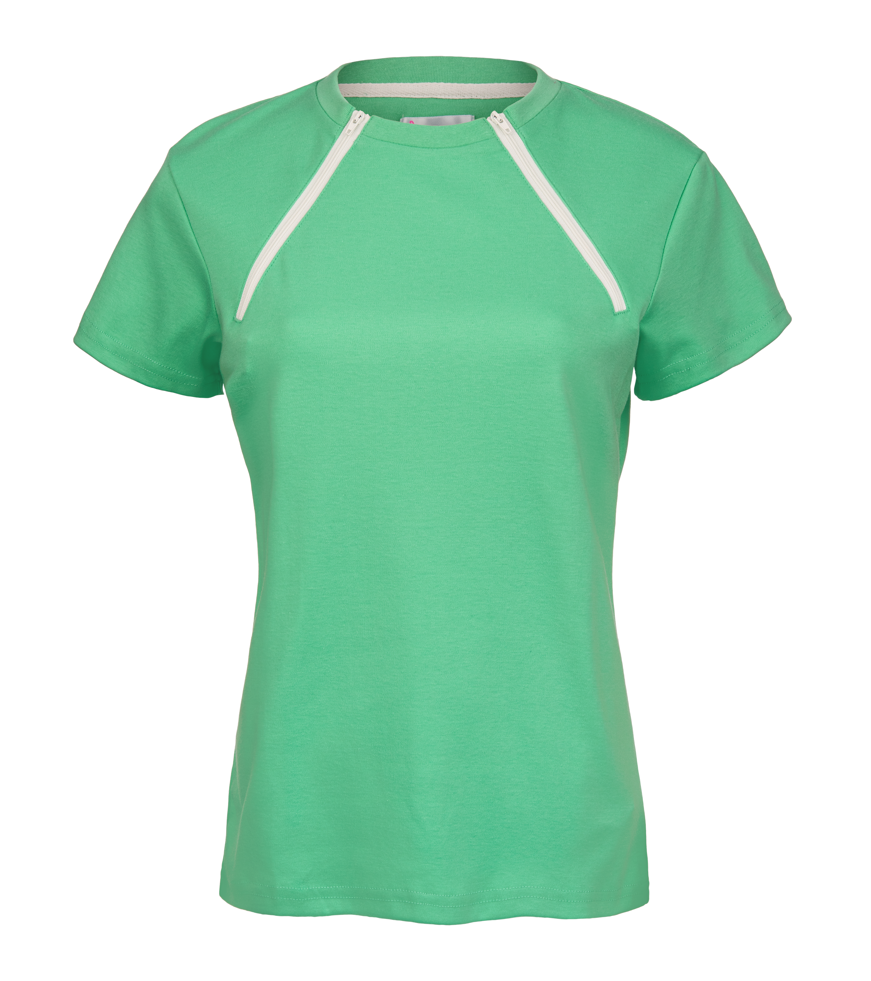 Women's Chest Access Infusion Shirt - Aqua Green – ComfyChemo® CHEMOWEAR